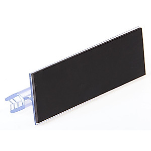 Displays2go Magnetic Price Tag Holders, Tooth-Like Gripper, Plastic, Set of 100 (Clear) (GRIPHINGEM)