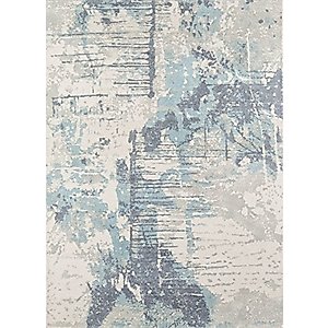 Momeni Illusions Wool Area Rug 5' X 7'6" Blue