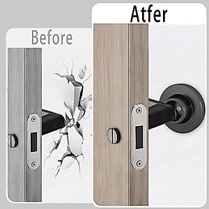 Door Stops for Wall Protector, Door Knob Wall Shield, Black Door Bumper for Slamming, Door Handle Stopper, Wall Hole Cover 3PCS