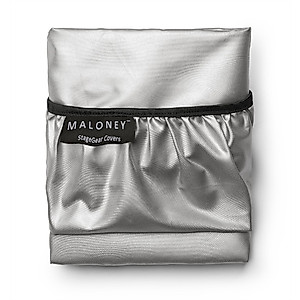 Maloney StageGear Piano Keyboard Dust Cover for 49 Key Keyboards - Reversible Black Nylon Keeps it Free from Dust, Dirt, & Moisture; Silver Reflective Material Protects from Sun - Small Case (95728)