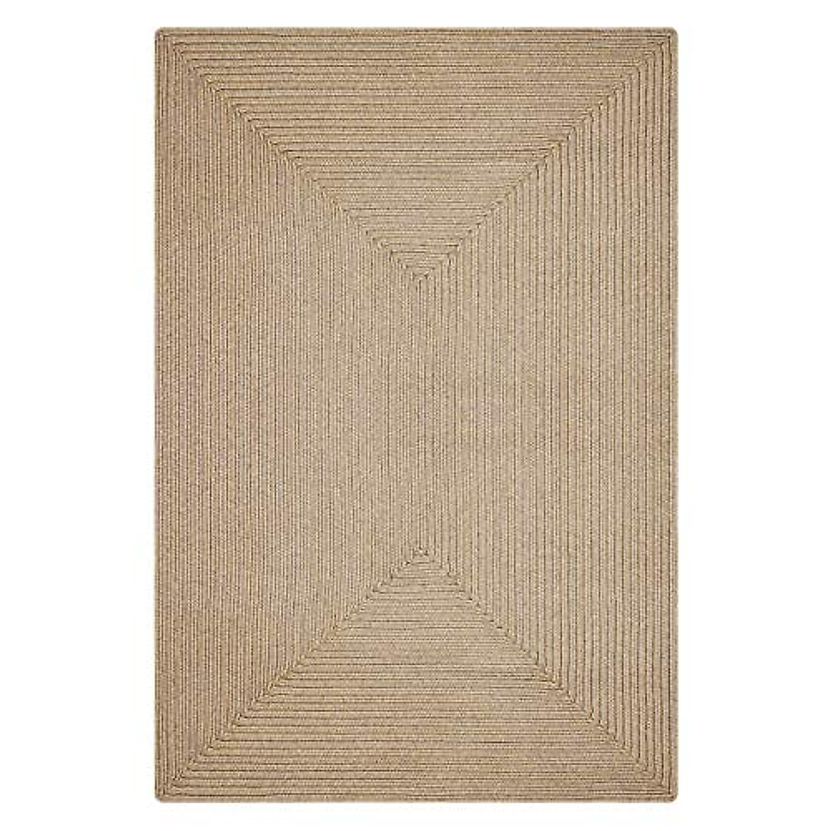 Homespice Biscuit Washable, Indoor-Outdoor, Pet-Friendly Braided Area Rug, Reversible, for Entryway, Kitchen, Bathroom, Neutral, Coastal, Farmhouse Style, Tan - Beige, 20" x 30"