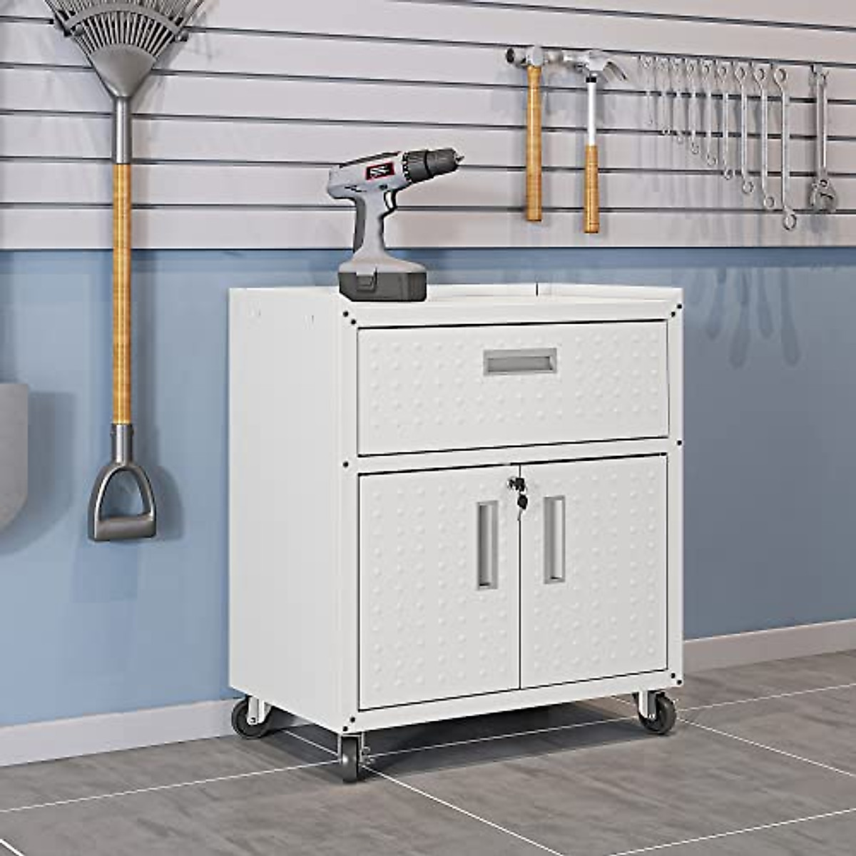 Manhattan Comfort Fortress Storage Units, White