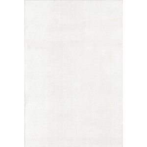 nuLOOM 9' x 12' SpinClean Solid Low-Pile Indoor Area Rug, Machine Washable, Non Shedding, Bed Room, Living Room, Dining Room, Cream