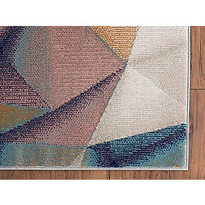 Abani Rugs Arto Collection Multicolor 3D Geometric 6'x9' Area Rug - Contemporary Accent Rug