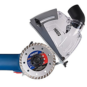 HERZO Dust Shroud Dust Extraction Cutting Guard for 5 inch and 4-1/2 inch Angle Grinder
