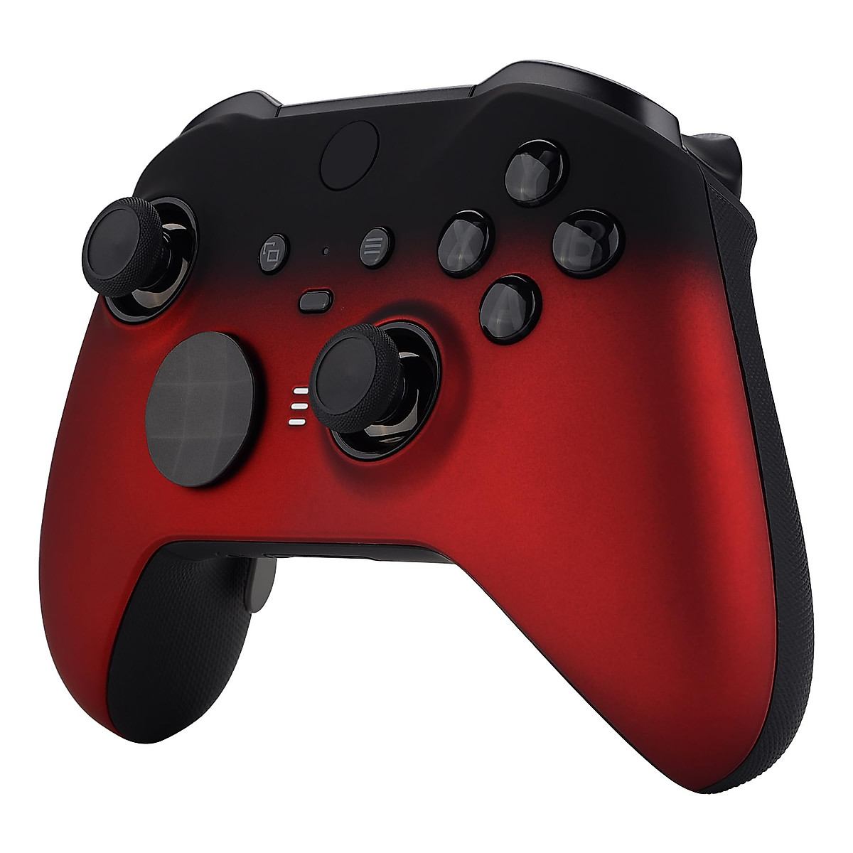 eXtremeRate Shadow Scarlet Red Soft Touch Grip Faceplate for Xbox One Elite Series 2, Front Housing Shell Cover Replacement Kit for Xbox Elite 2 Core Controller Model 1797 - Controller NOT Included