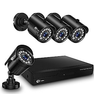 XVIM Wired Security Camera System, 5MP 4CH Home Security Camera System DVR(No Hard Drive), 4PCS 1080P Security Cameras, Waterproof Outdoor Camera System, Motion Detect, Night Vision