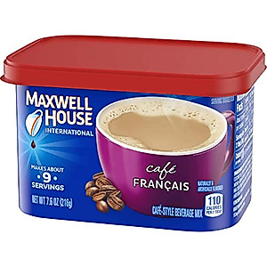 Maxwell House International Cafe Francais Style Instant Coffee, 7.6 Ounce (Pack of 4)