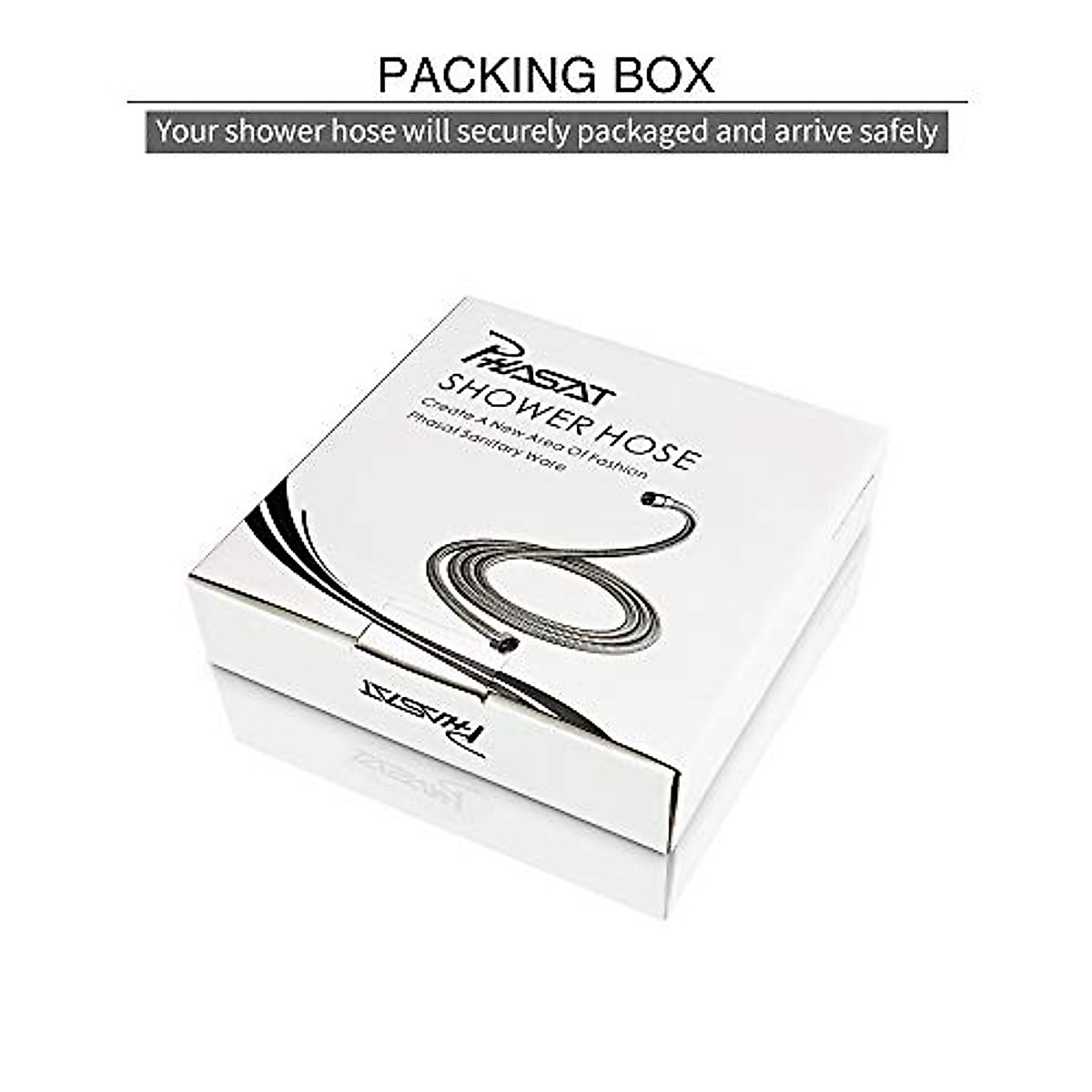 PHASAT Shower Hose,138 Inches Extra Long Shower Hose Replacement,304 Stainless Steel Shower Head Hose Extension Brushed Nickel,A3107N-3.5