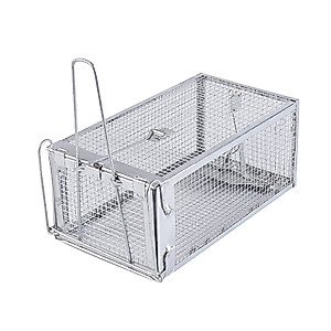 Generic Rat Trap, Mouse Traps, Chipmunk Trap, Live Rat Traps, Humane Mouse Chipmunk Cage Traps (Silver), LZ 072202