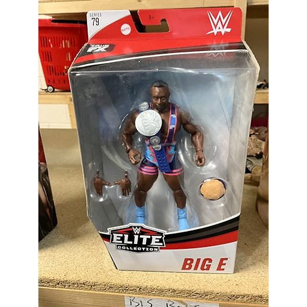 WWE Big E Elite Series #79 Deluxe Action Figure with Realistic Facial Detailing, Iconic Ring Gear & Accessories