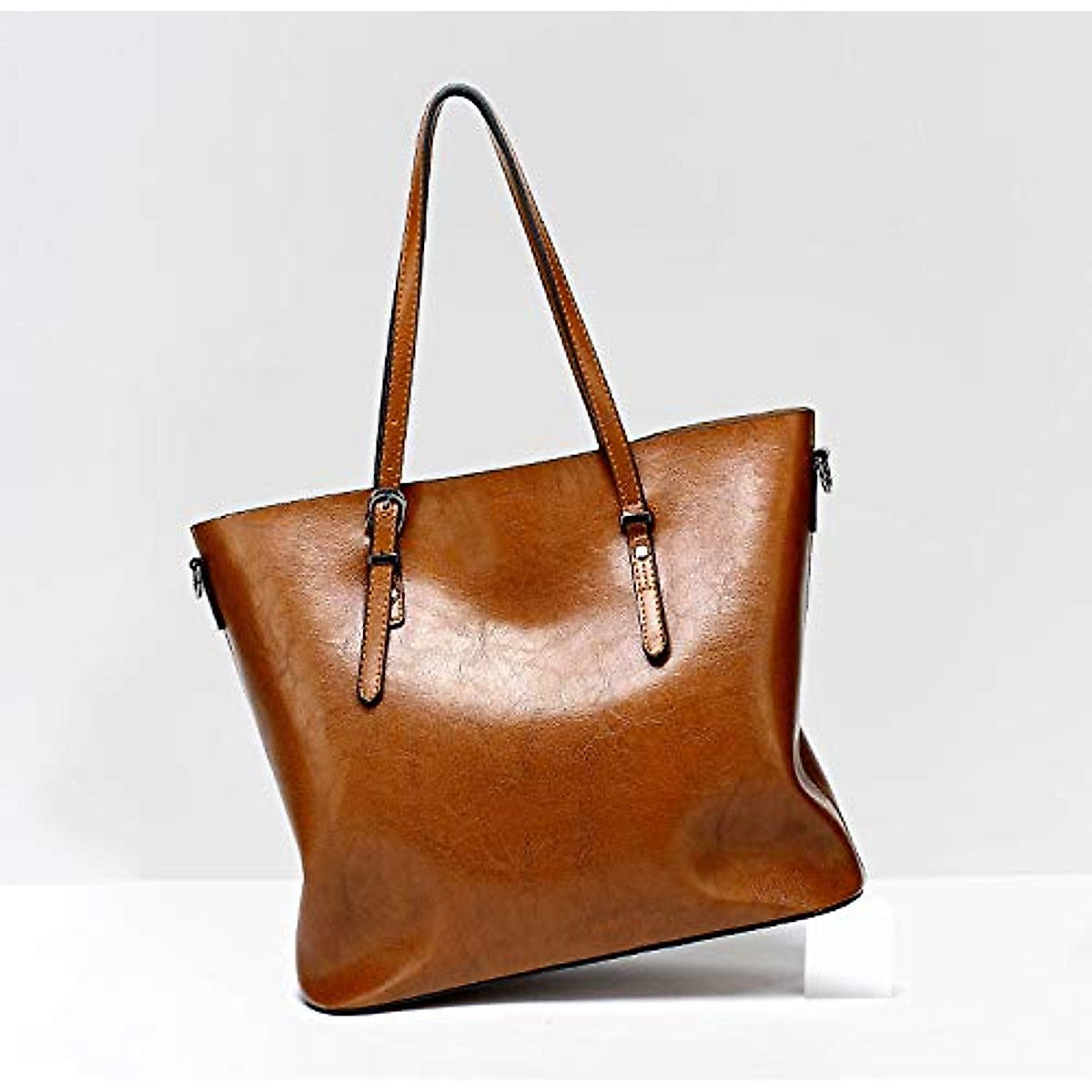 Ecokaki Women’s Vintage Large PU Leather Travel Handbag Hobo Bag Shoulder Bag Sling Bag Cross Body Bag Wine