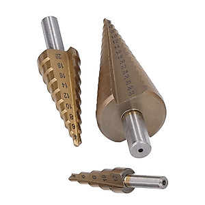 LISND Straight Flute Step Drill Set, 6Pcs/Set Higher Hardness HSS Drills for Reaming