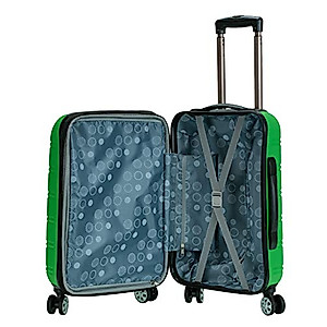 Rockland Melbourne Hardside Expandable Spinner Wheel Luggage, Green, Carry-On 20-Inch