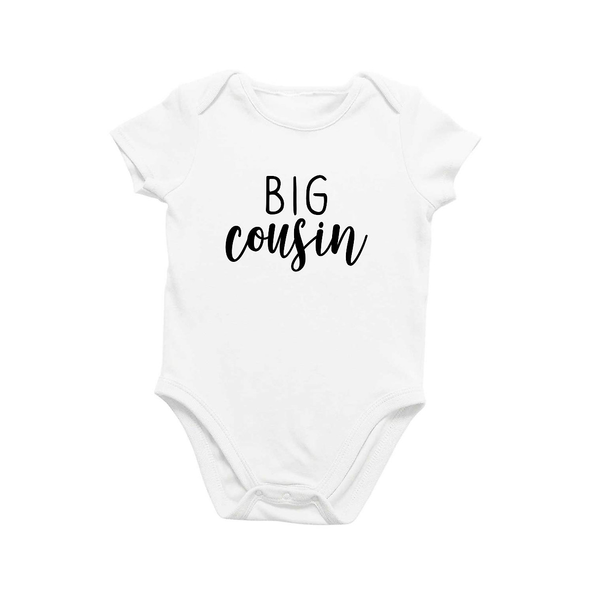 Printique Organic GOTS Certified Baby Onesie Unisex Bodysuit 0-18 months - Big Cousin | Family Baby Announcement (Big Cousin, 12-18 Months)