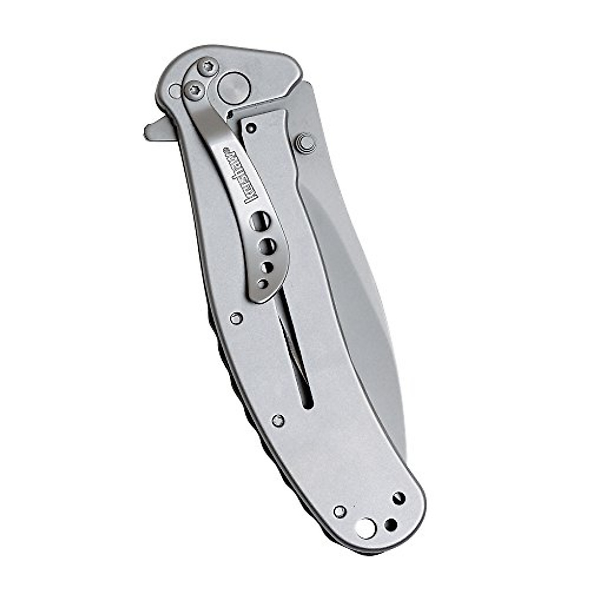 Kershaw Zing SS Pocketknife, 3" 8Cr13MoV Stainless Steel Blade, Assisted Thumb-Stud and Flipper Opening EDC