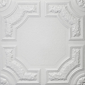 White Styrofoam Decorative Ceiling Tile Caracas (Package of 8 Tiles) - Other Sellers Call This Evergreen and R28