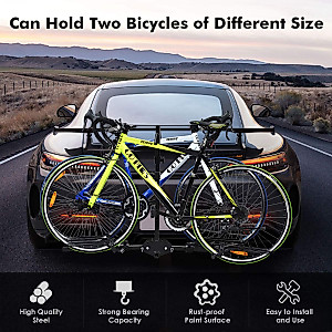 Goplus 2-Bike Hitch Mount Rack Hitch Mounted Bike Carrier Foldable Receiver 2"