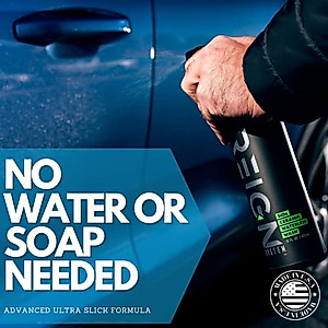 Reign System Ceramic Waterless Wash 16 Oz - Clean and Protect Your Car In One Easy Step - Extremely Slick - Professional Grade Ceramic - Deep Shine - Wet Or Dry Application For Your Car Detailing Kit
