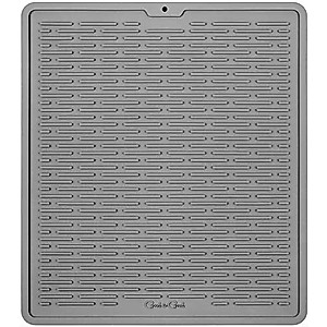 GOOD TO GOOD Silicone Dish Drying Mat Kitchen Sink Organizer, Waterproof, Non-Slip, Durable, Flexible, Easy Clean, Heat-Resistant Eco-Friendly Counter Dish Mat 17.6 x 15.6 inches