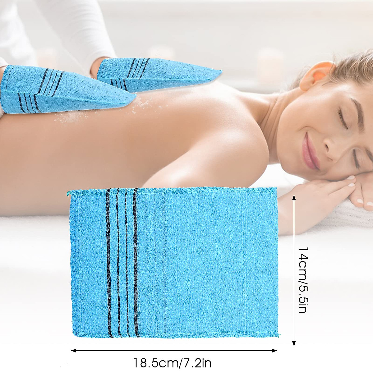 Prasacco 6 Pcs Korean Exfoliating Washcloth, Asian Exfoliating Mitt Bath Glove Washcloth Colorful Exfoliating Cloth Skincare Exfoliating Scrub Bath Cloth for Removing Dry Dead Skin (6 Colors)