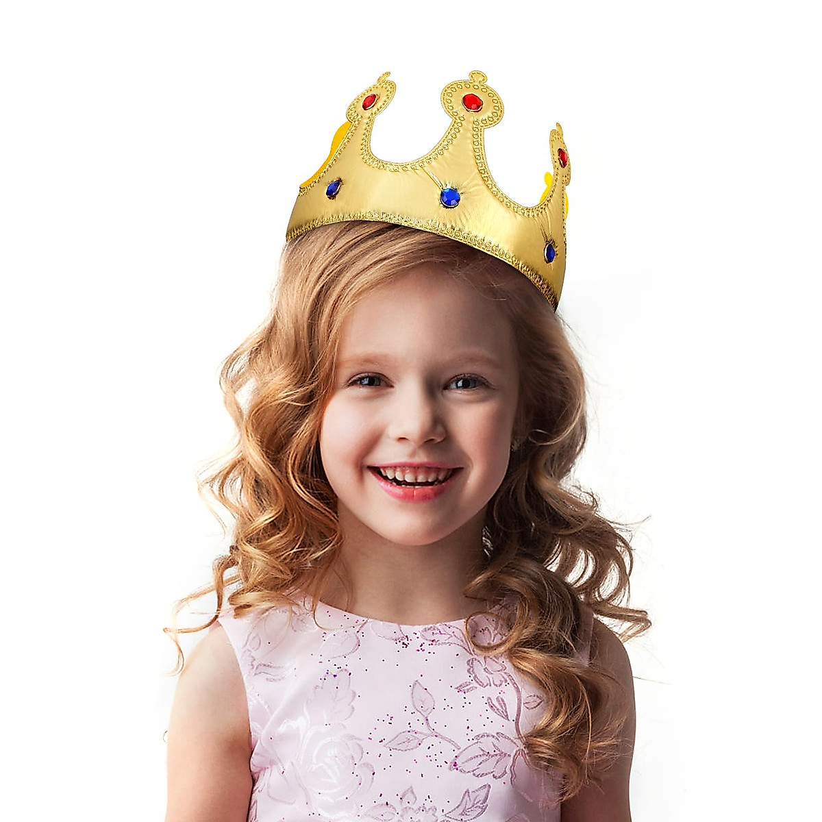 NUOBESTY Golden King Crowns, Delicate Birthday Crown Hat for Kids Birthday Baby Shower Party Photo Props