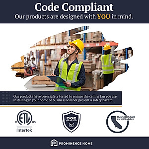 Prominence Home 51464-01 Espy Ceiling Fan, 52, Matte Black