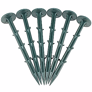 Nigh High Strength Plastic Garden Stakes Anchors Plastic Landscape Anchoring Spikes, 6.3 Inches, Pack of 50, for Garden Netting, Landscape Edging, Tents, Weed Cover (GS-2)