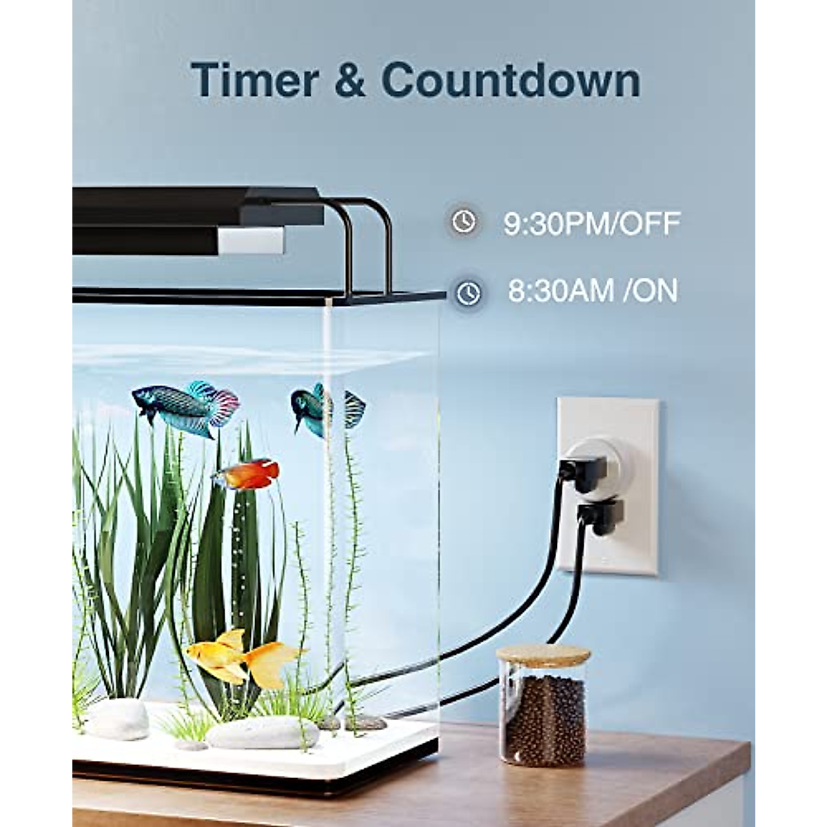 Mini Smart Plug, WISEBOT WiFi Plug Surge Protector Works with Alexa and Google Home, Plug-in Outlet Socket APP Control, Timer Function, ETL FCC Listed, No Hub Required, 2.4GHz WiFi Only, 10A/1200W