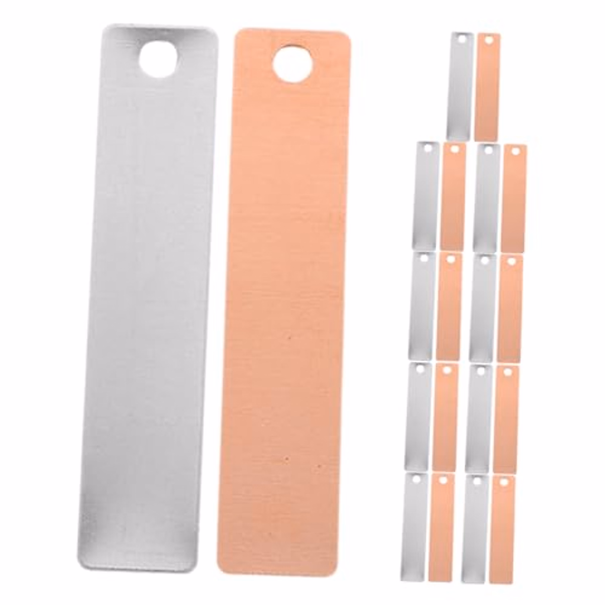 8 Pairs Battery Electrode Sheet Batteries Zinc Electrode Strip Zinc Plates Battery Experiment Materials Anode for Zinc Electroplating Zinc Anode DIY Fruit Battery Materials Copper HOOTNEE