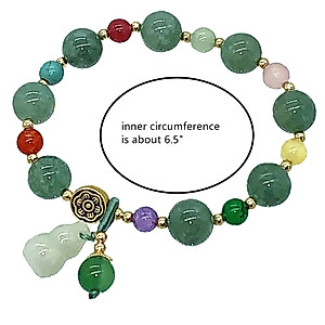 Feng Shui Handmade Chinese Wu Lou/Hu Lou Bracelet for Health and Protection (GREEN)