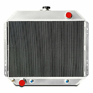 Cubauto 4 Row Core Radiator for 1966-1979 Ford F100 F150 F250 F350 Pickup Truck Brocon 1967 1967 1969 1970 1971 1972 1973 1974 1975 1976 1977 1978 All Aluminum Downflow Radiator+2X12" Fan W/Shroud
