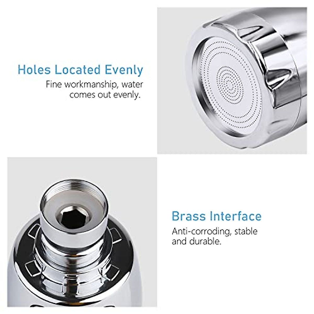 Faucet Extender Jaywayne Kitchen Faucet Sprayer Attachment Movable 360° Rotatable Anti -Splash Water Saving Tap Faucet Extender with Universal Adapter Set Kitchen Sink Accessories Tools