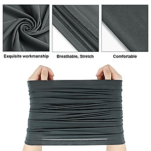 Geyoga 6 Pieces Summer UV Protection Cooling Neck Gaiter Face Clothing Neck Gaiter Scarf Sunscreen Breathable Bandana(Classic Color)