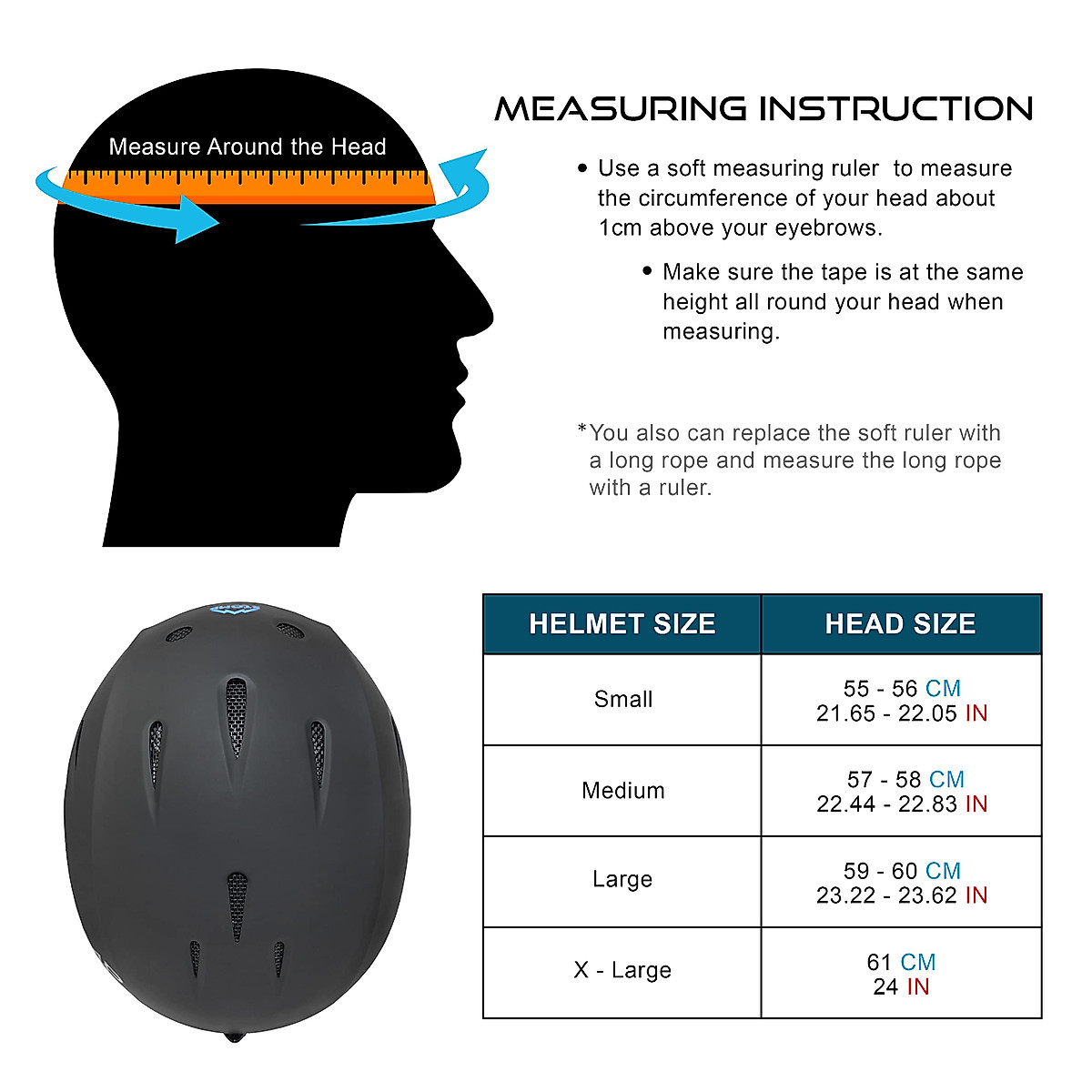 STOMP Ski & Snowboarding Snow Sports Helmet with Build-in Pocket in Ear Pads for Wireless Drop-in Headphone (Matte Black, Medium)