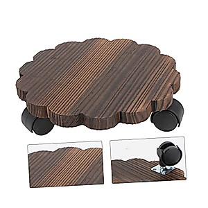 GANAZONO 1pc Removable Tray Round Planter Heavy Duty Shelf Brackets Carts with Wheels Heavy Duty DIY Plant Saucer Flower Pot Roller Flower Pot Caddy Simple Flowerpot Tray Flower Pot Base