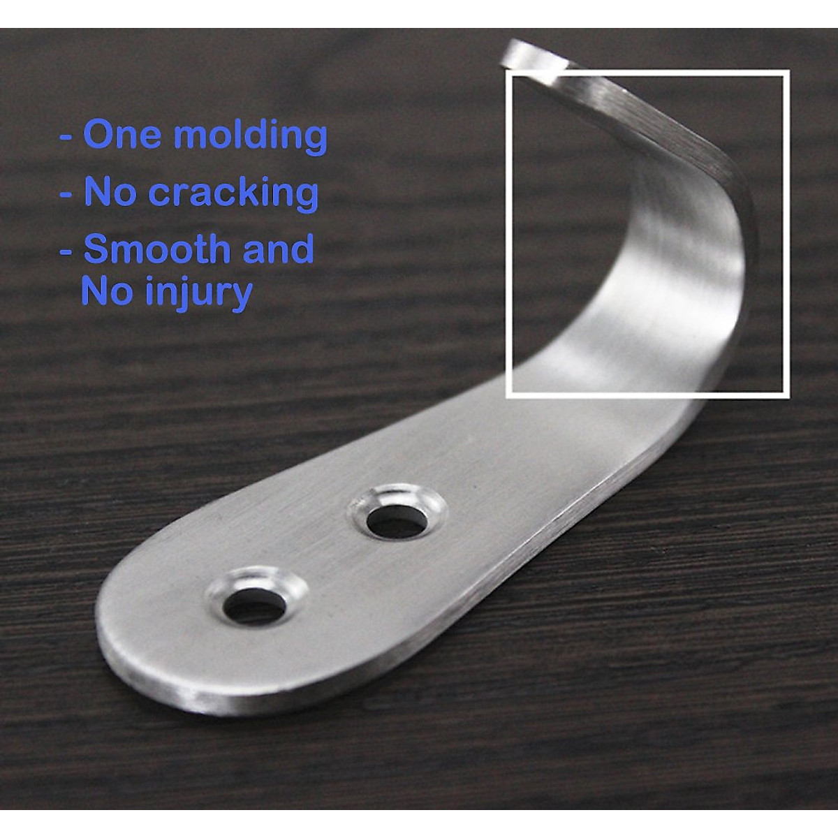 Deezio Bathroom Towel Hooks, Heavy Duty Wall Mounted Hooks, Stainless Steel Utility Hooks for Hanging Bath Towels Robes Coats Clothes Keys, Useful Home Storage Accessories(Pack of 10)