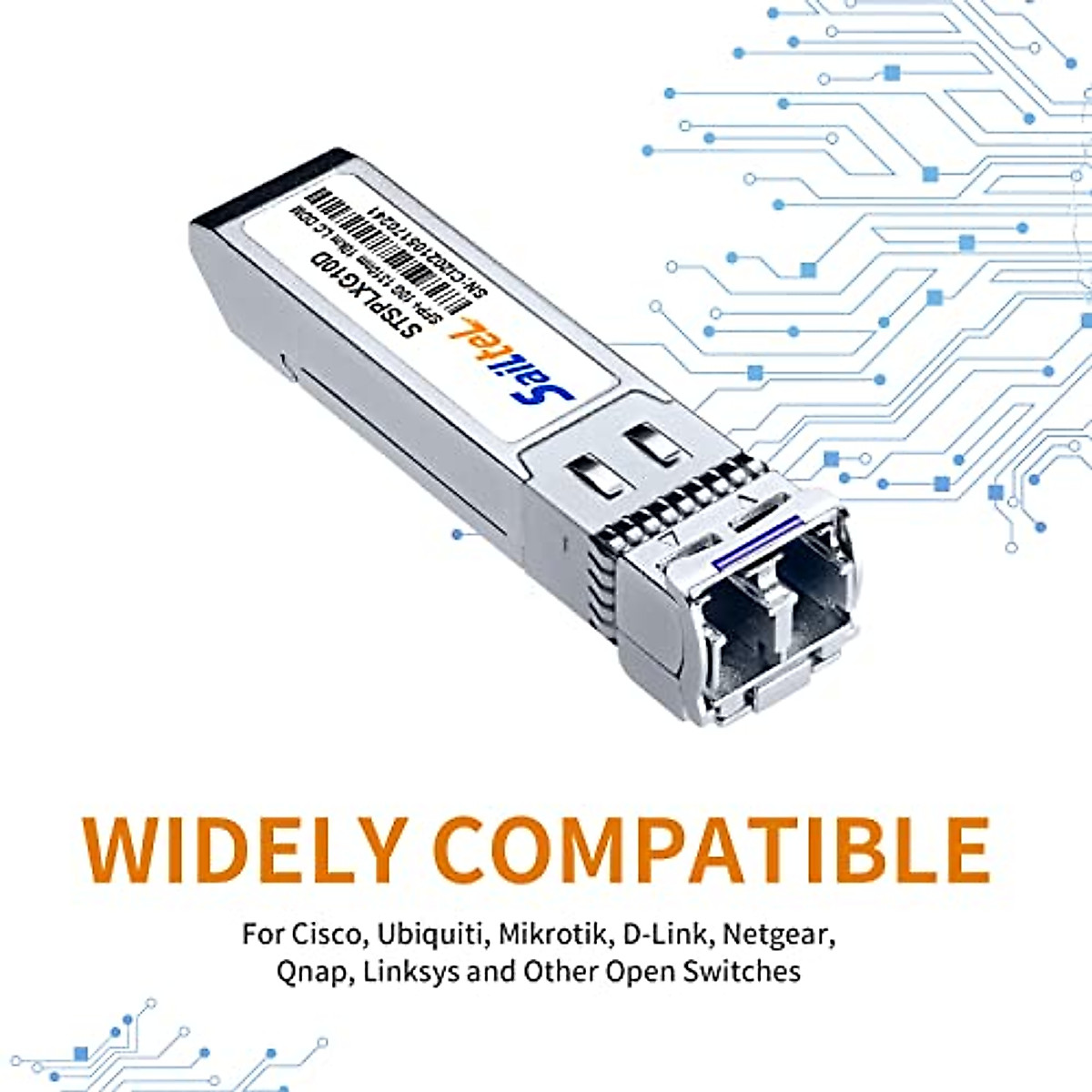 10G Gigabit Single Mode SFP+ LC Module,10G 1310nm SMF, up to 10 km, DDM,10GBase-LR Fiber Transceiver, Compatible with Cisco, Ubiquiti, Mikrotik,Netgear, Dlink,Linksys and More (10 Packs)