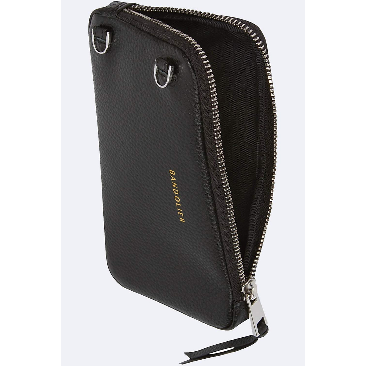 Bandolier Expanded Zip Pouch - Black/Silver - Phone Case & Strap Sold Separately