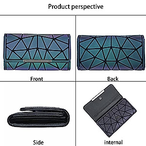 Wallets for Women Tote Bag Geometric Handbags Luminous Ladies Handbags Wallets and Handbags Messenger Bags Ladies Holographic Messenger Shoulder Bags (Glow-8)……
