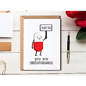 EdgarGifts Greeting Card - Funny Medical Thank You Card for Doctors, Nurses - 5 x 7 inches