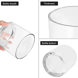 6 Pack Clear Glass Cylinder Vases, Table Flowers Vase Candle Holder for Home,Garden, Wedding Centerpiece Decorations and Formal Dinners (Width 4", Height 4")