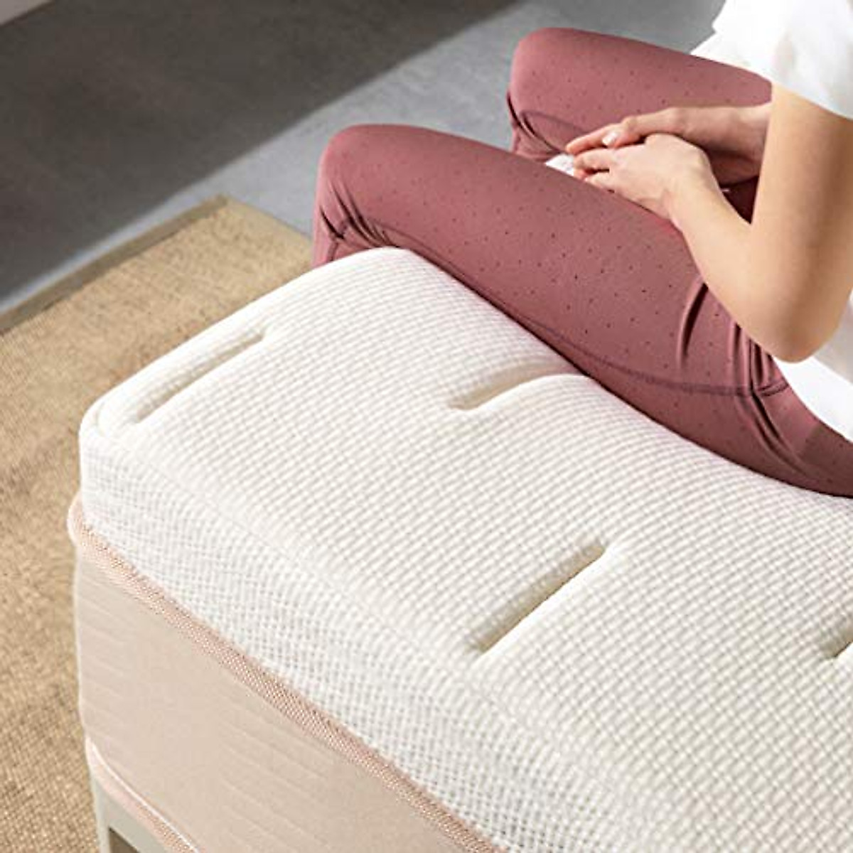 Mellow 14 Inch HAVN Memory Foam Mattress, Made in USA, CertiPUR-US Certified Non-Toxic Foams, Oeko-TEX Certified Eco Cover, Bamboo Charcoal Odor and Moisture Control, Quilted Comfort Top, Queen