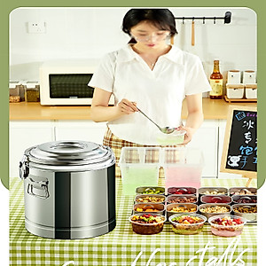 ORPAGU Stainless Steel Insulated Barrel，Insulated Milk Tea Bucket Insulation and Cold Tea Water Milk Soup Coffee Stainless Steel Beverage Dispenser LYWY (Color : Silver, Size : 60L)