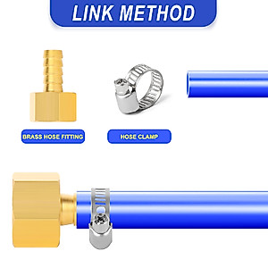 TAILONZ PNEUMATIC 1/4 Inch Barb x 1/4 Inch NPT Brass Female Hose Fitting Connector （Pack of 10）