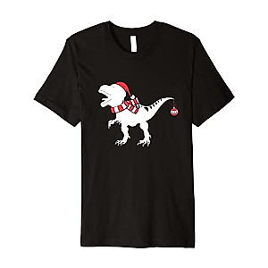 Christmas T-Rex Dinosaur Funny Stocking Stuffer Premium T-Shirt