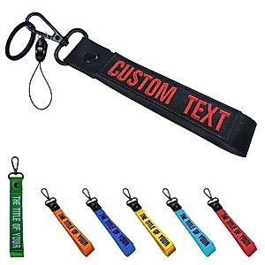 Uayma Keychain Wristlet Lanyard embroidery, personalized lanyard keychain for women and men travel, Nylon belt lanyard for car keys (Dog Buckle)
