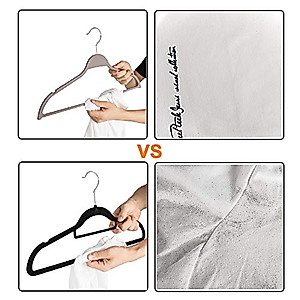 ELONG HOME Grey Plastic Thin Hangers for Clothes, 28 Pack Upgraded Rubberized Hangers Non Slip, Durable Slim Clothing Notches Hangers, 17.7 Inches Wide for Adults Clothes