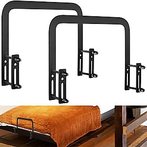 Mattress Slide Stopper, Non Slip Mattress Gripper for Metal Bed Frame, Mattress Holder Retainer Bar to Keep Mattress Topper from Sliding (2 Mattress Holders)