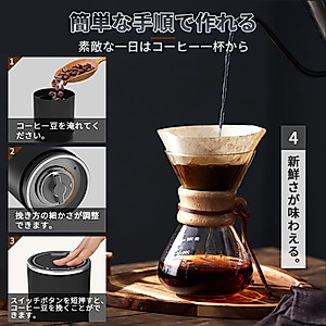 Electric Coffee Grinder, 150W Spice Grinder with Stainless Steel Blade & Bowl, One-Touch Control Coffee Bean Grinder for Nuts, Sugar, Grains, Clear Lid